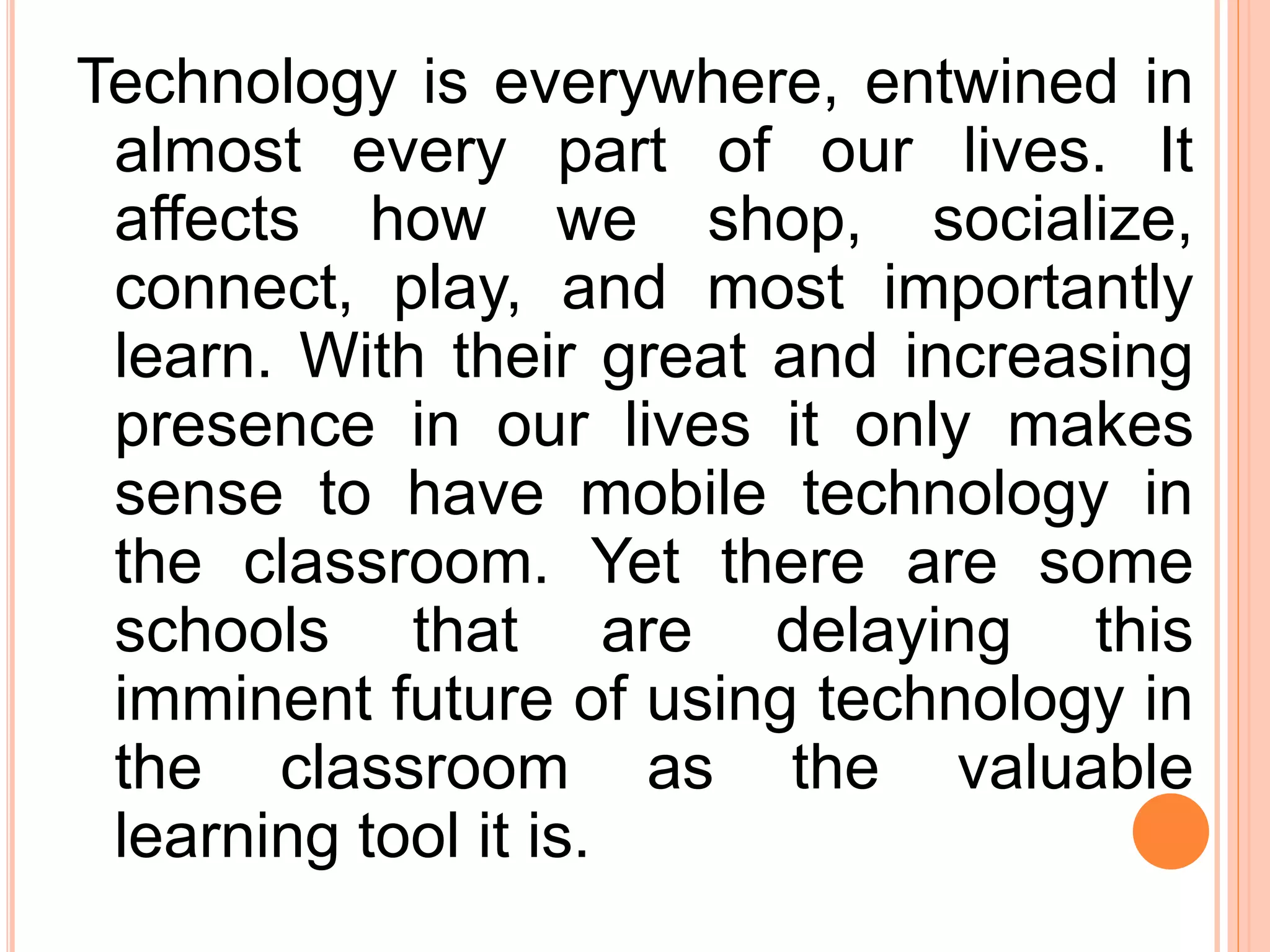 Importance of technology in education | PPTX