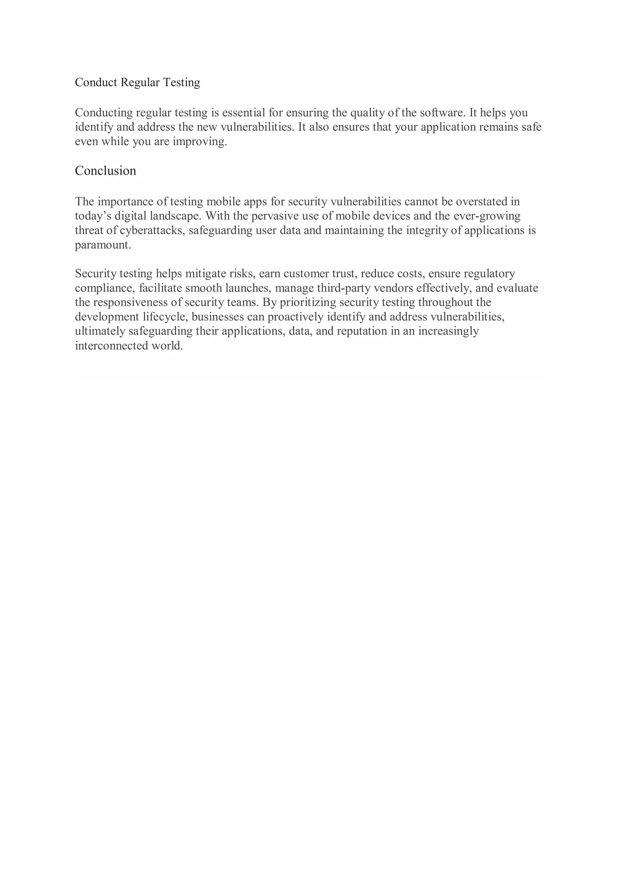 Importance Of Testing Mobile Apps For Security Vulnerabilities Pdf
