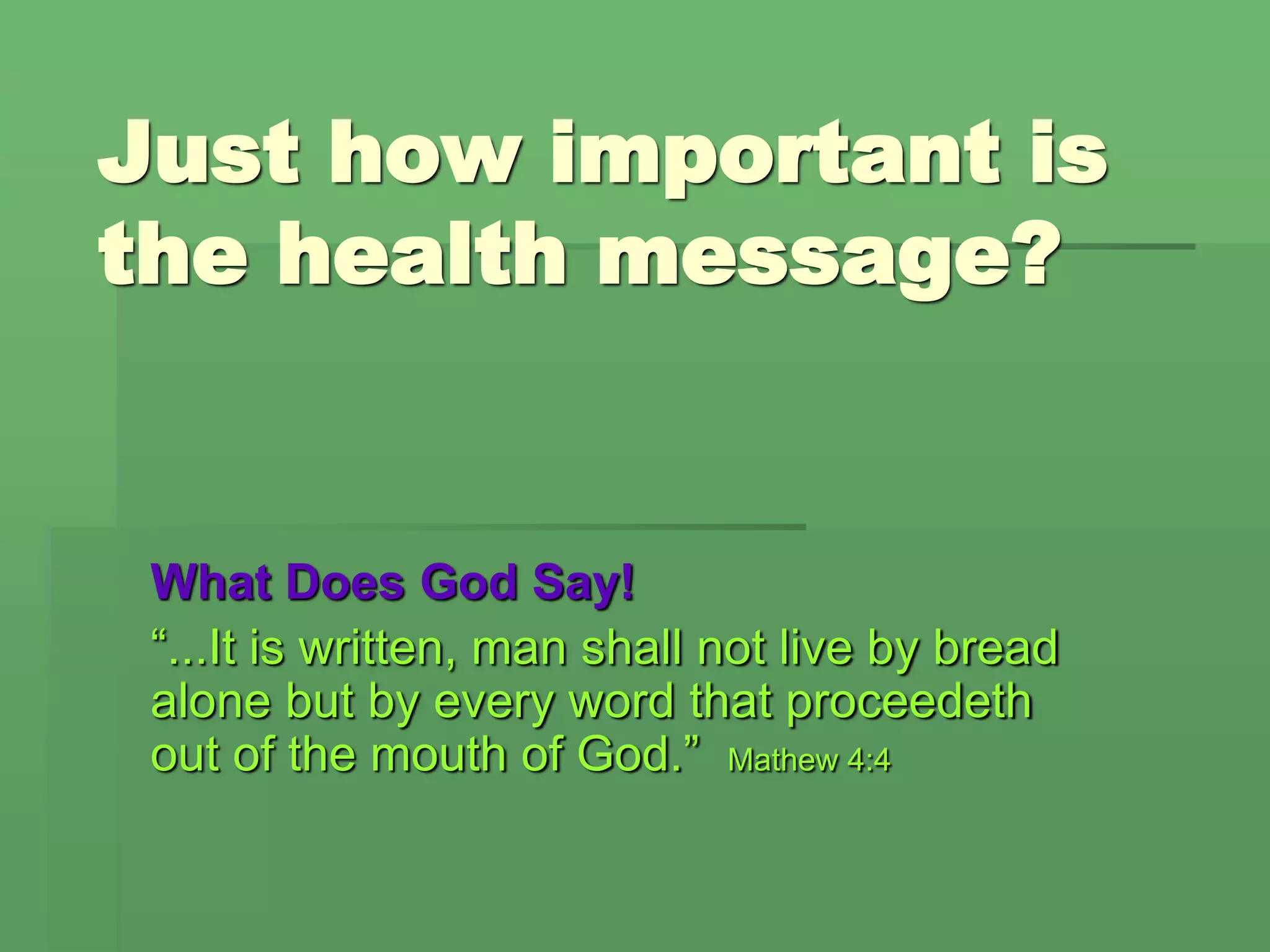 Importance of the_health_message | PPT