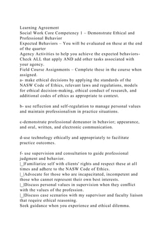 Importance of the Learning AgreementPurpose of the Learnin.docx