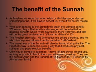 Importance of the sunnah | PPT