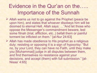 Importance of the sunnah | PPT