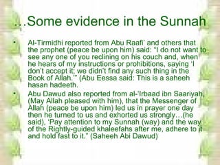 Importance of the sunnah | PPT