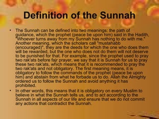 Importance of the sunnah | PPT