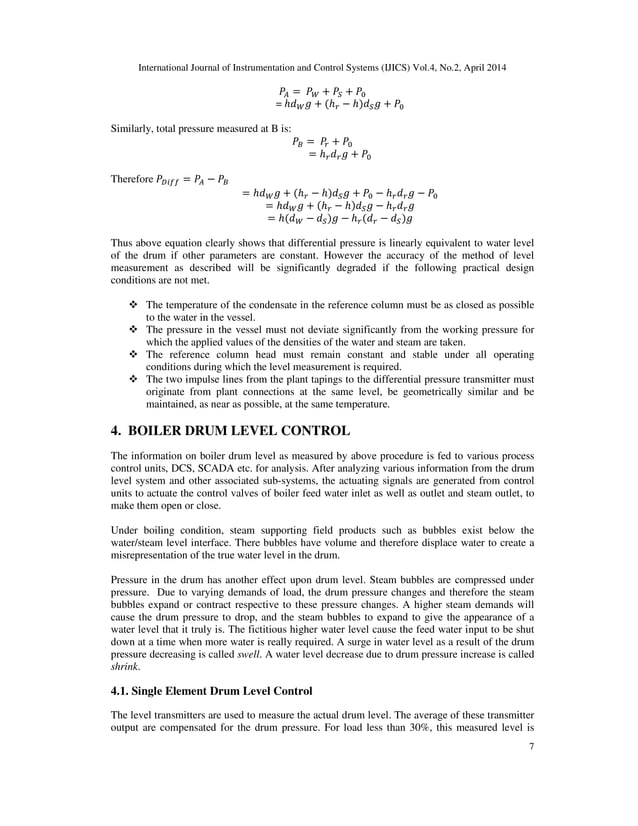 Importance of three elements boiler drum level control and its installation in power plant | PDF ...