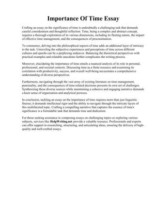 Importance Of Time Essay.pdf