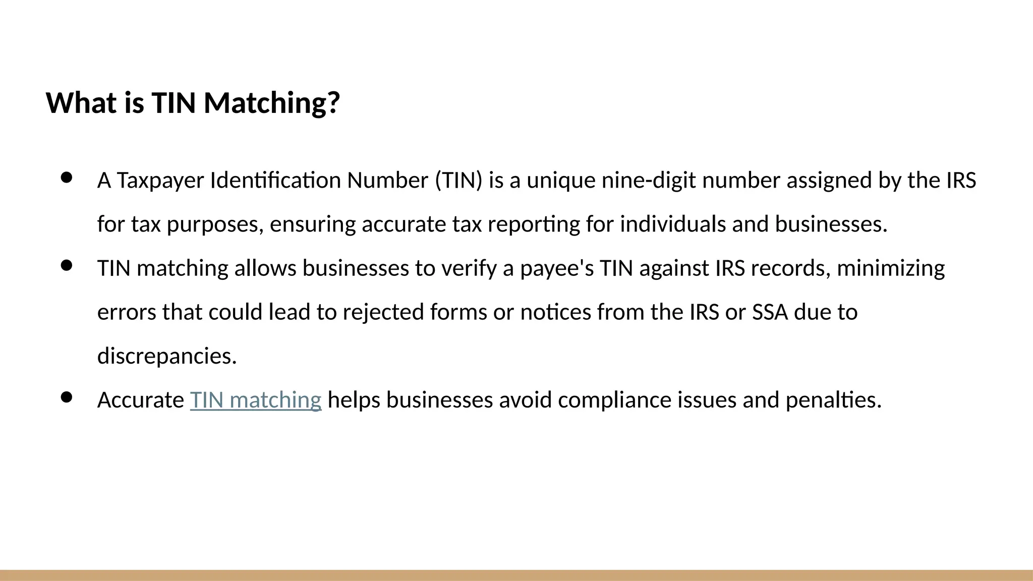 Importance of Taxpayer Identification Number Verification | PPTX