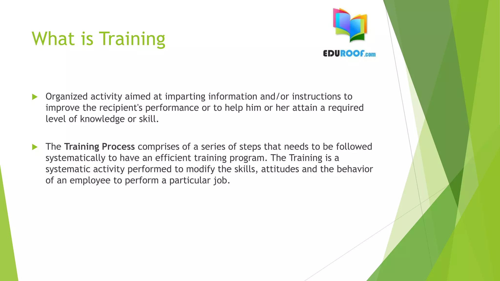 Importance of training | PPTX