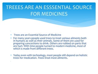 Importance of trees | PPTX