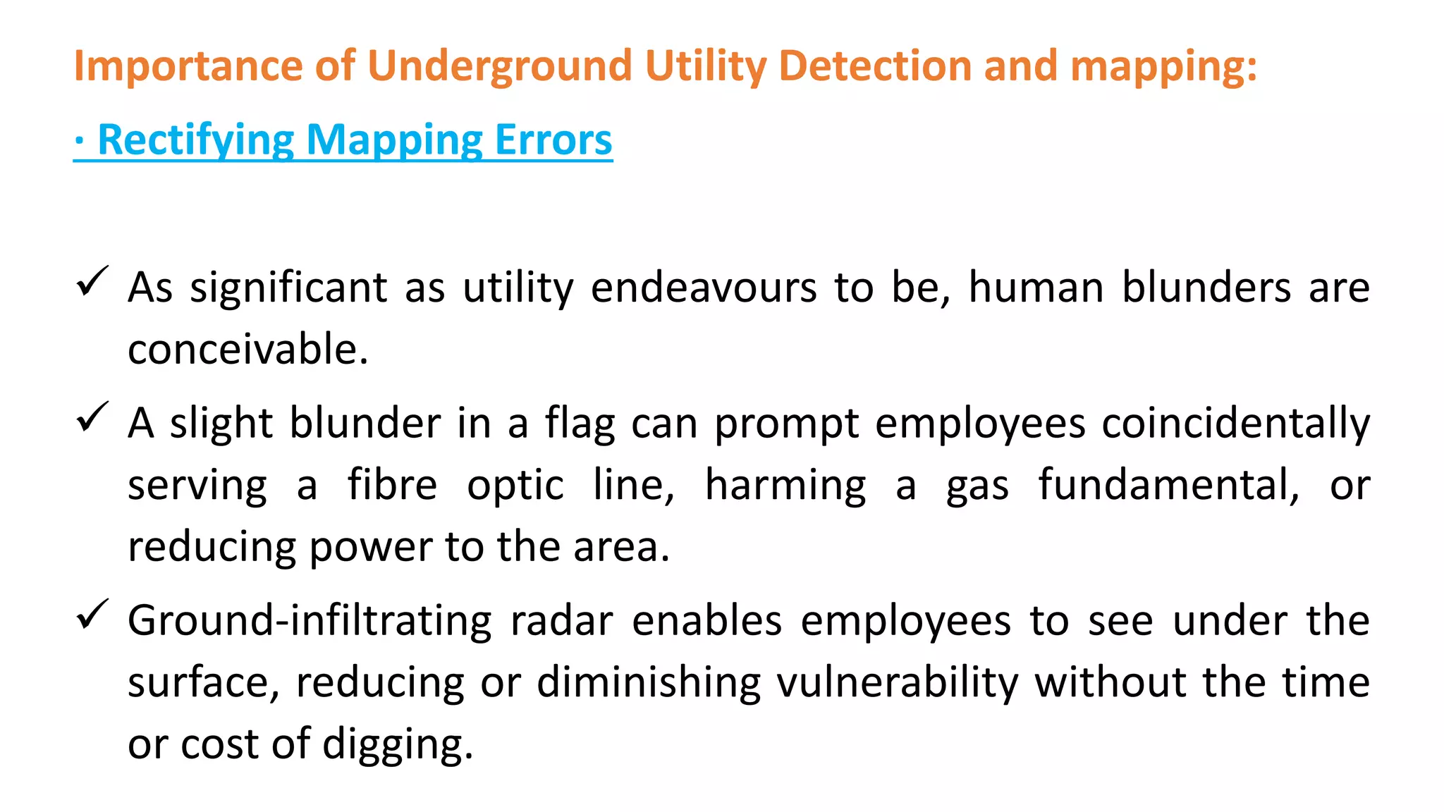 Importance of underground utility detection and mapping | PDF