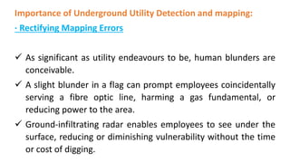 Importance of underground utility detection and mapping | PDF