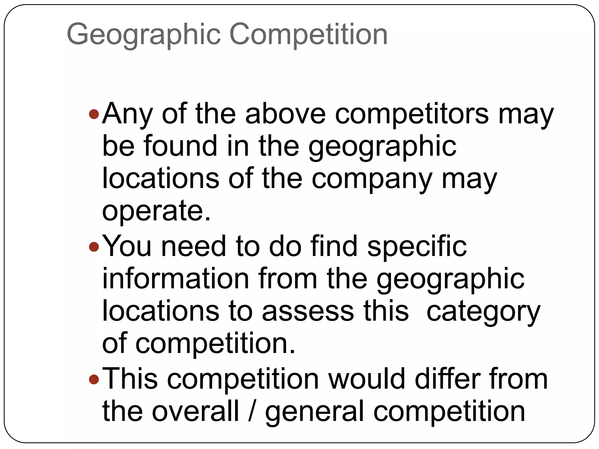 Importance of understanding competition in Marketing Planning | PPTX