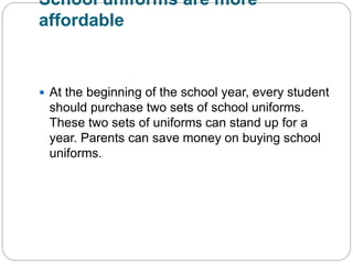 Importance of uniform in school | PPTX