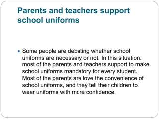 Importance of uniform in school | PPTX