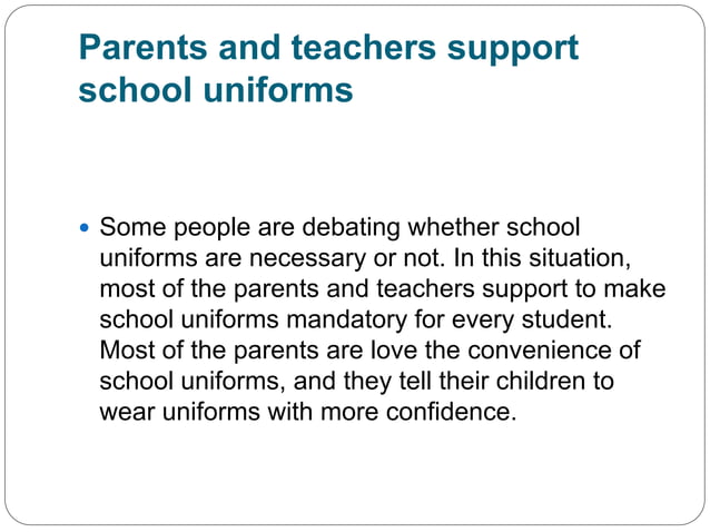 Importance of uniform in school | PPTX | Women\'s Clothing | Women\'s ...