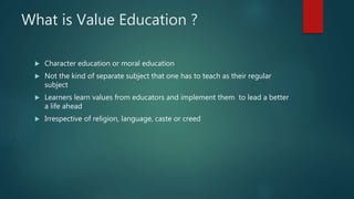 Importance of value education | PPTX