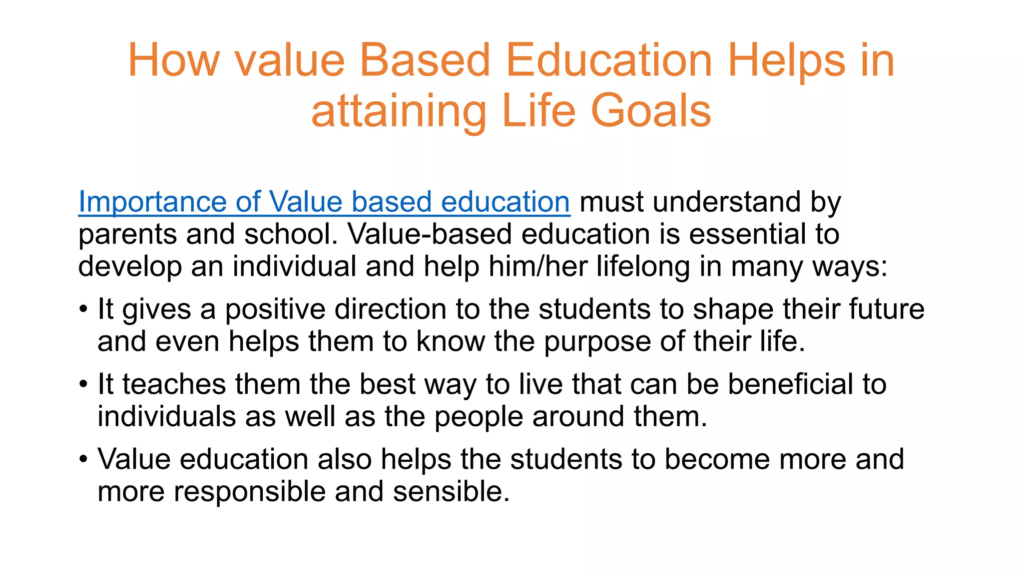 Importance of Value Based Education – MIT Vishwashanti Gurukul | PPT
