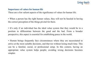 Importance Of Values In Human Beings | PPTX | Hinduism | Religion ...