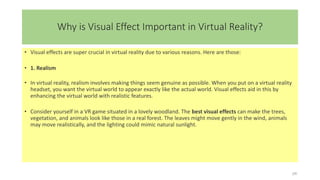 Importance of Visual Effects in Virtual Reality.pptx | 3-D Graphics ...