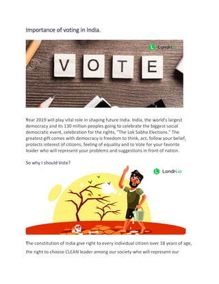 Importance of voting in india | PDF