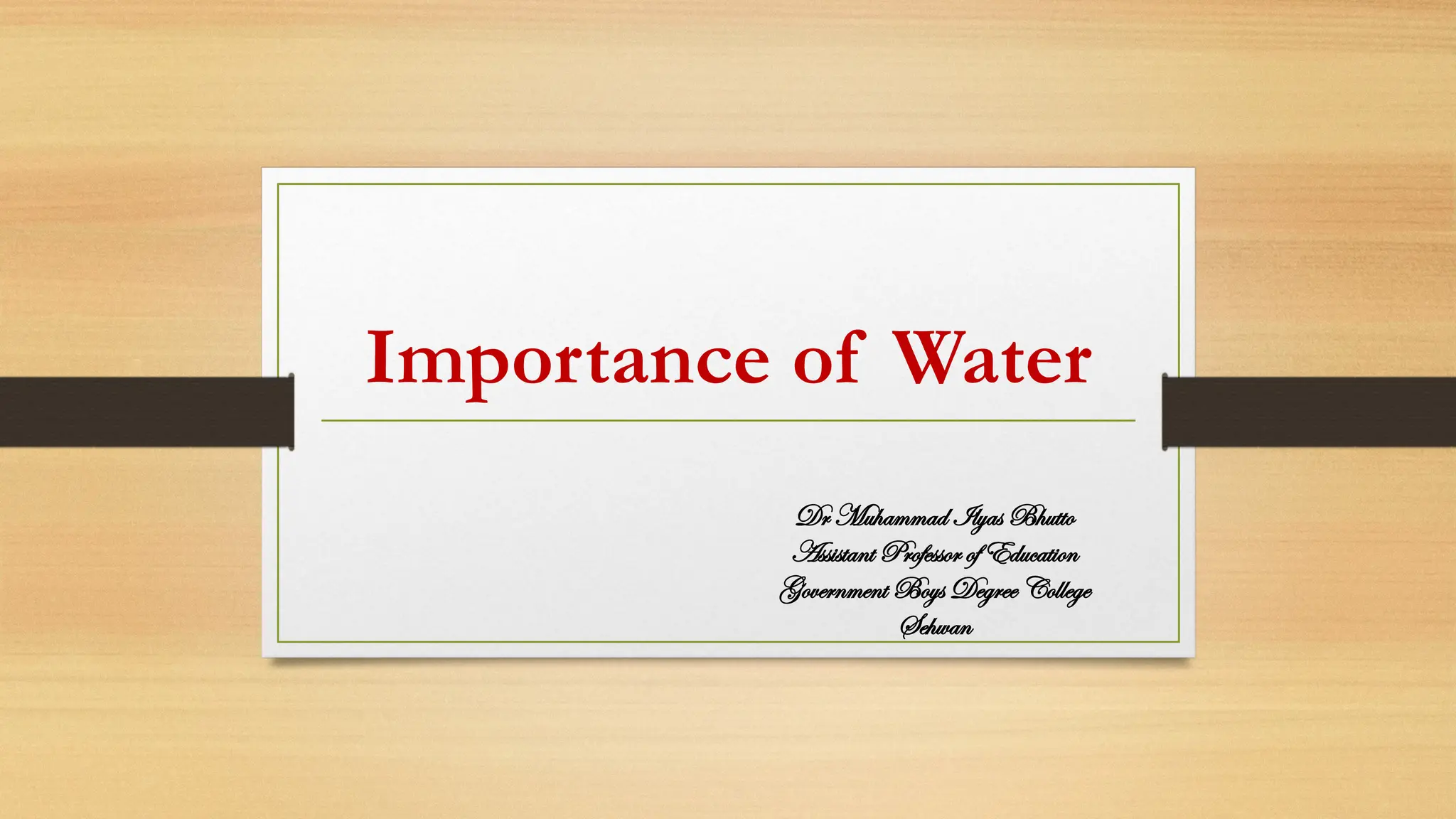 Importance of Water .pptx
