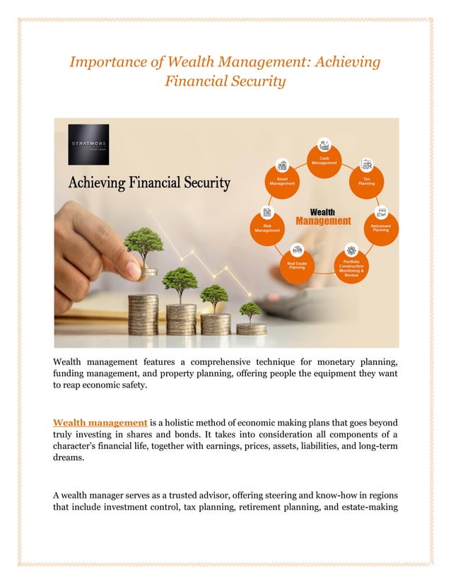 Importance of Wealth Management: Achieving Financial Security | PDF