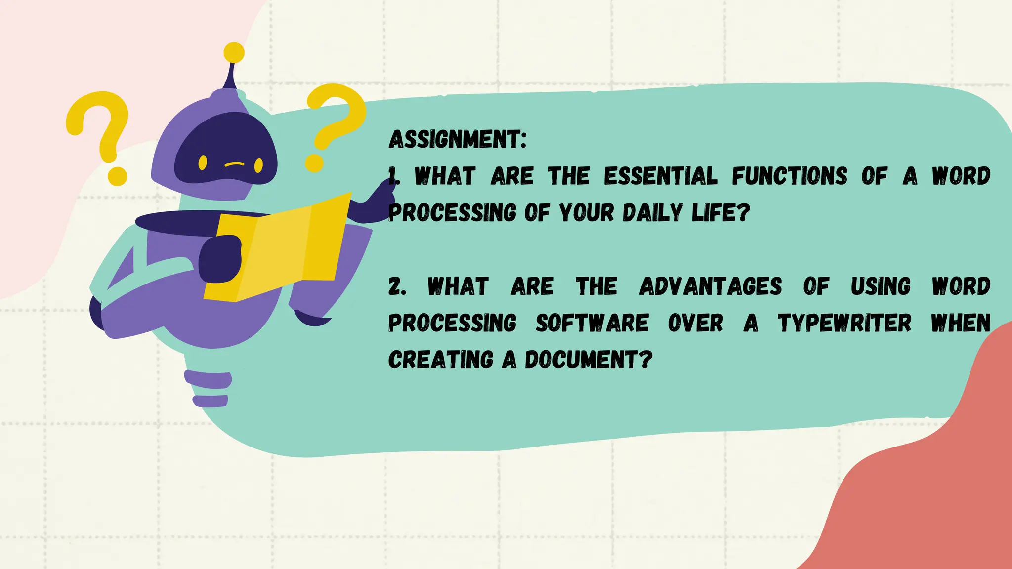 IMPORTANCE OF WORD PROCESSING JOHNKENNETHICT Computer Parts Classroom ...