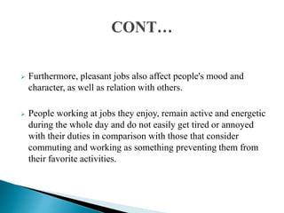 Importance of work | PPTX