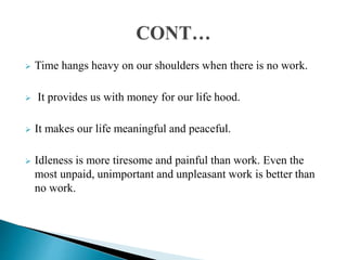 Importance of work | PPTX