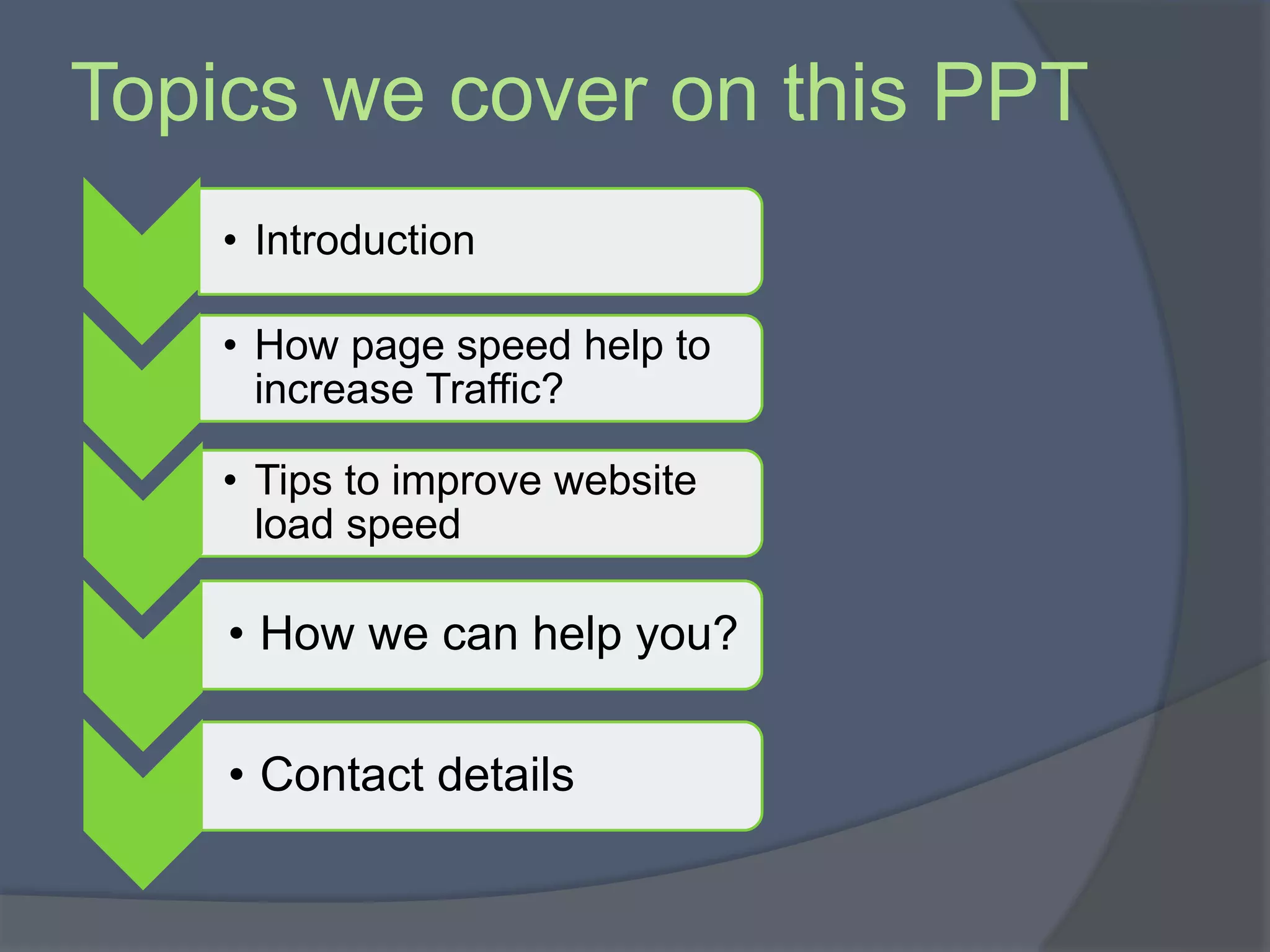 Importance of your webpage load speed | PPT