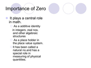 Importance of zero | PDF