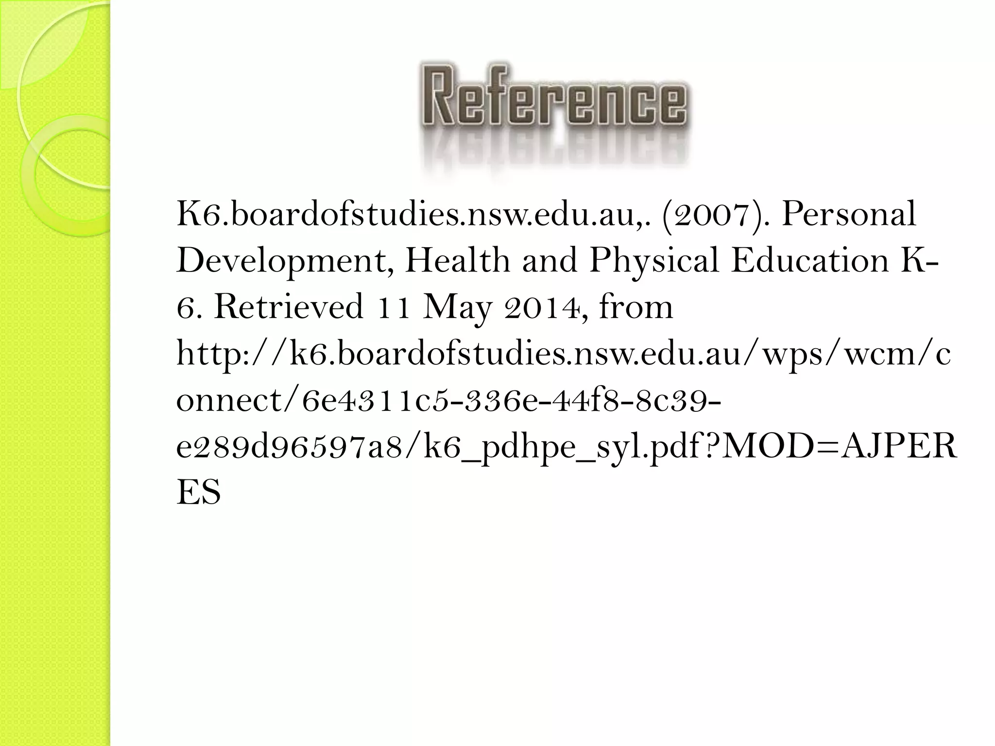Importance Pdhpe Ppt
