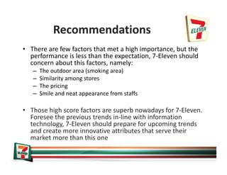 Importance Performance Analysis for 7-eleven | PDF