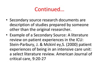 Importance & Sources of Review of Literature.pptx