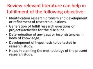 Importance & Sources of Review of Literature.pptx