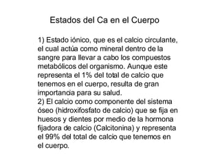 Importancia del calcio | PPT