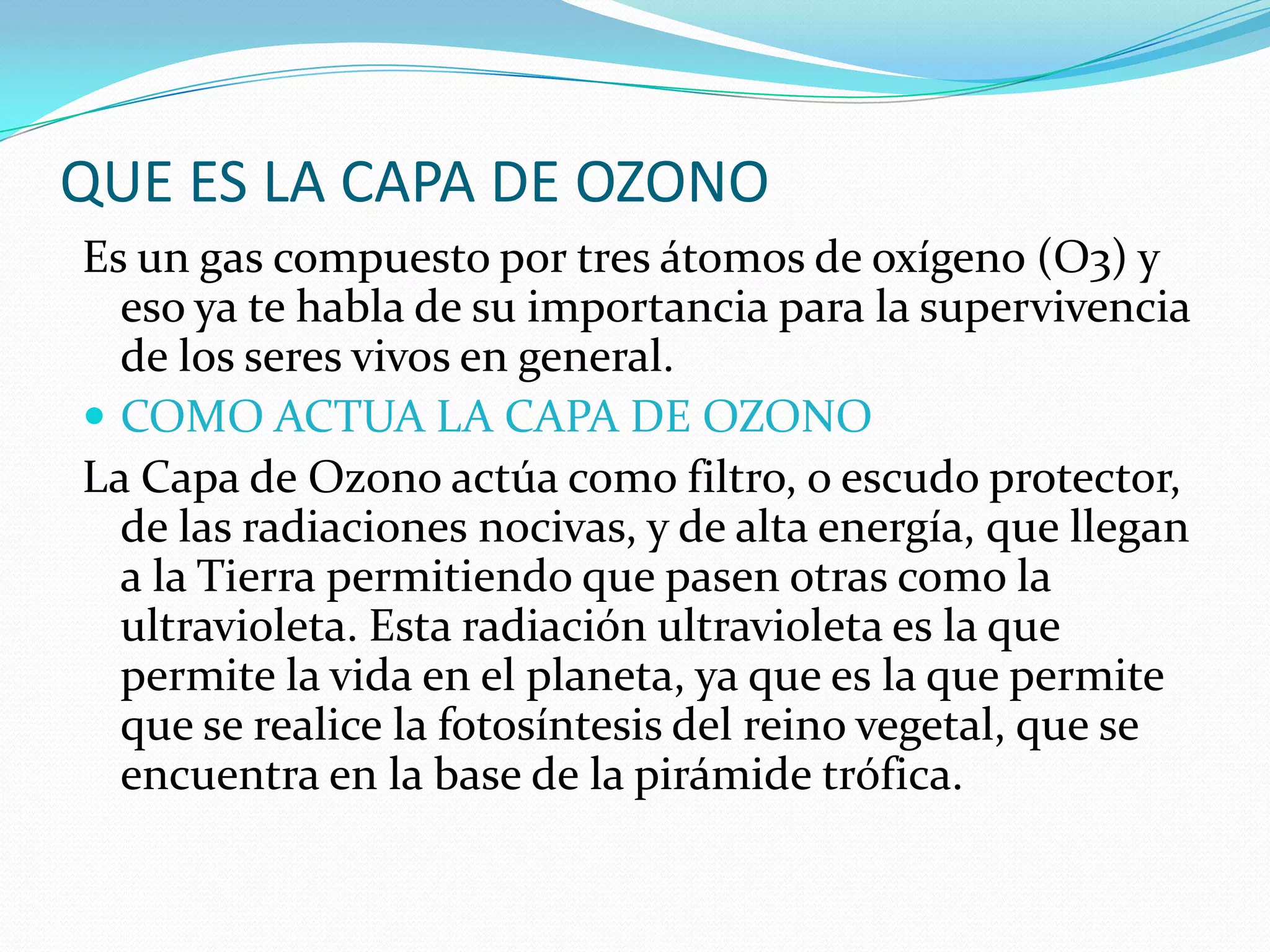 Importancia de la capa de ozono | PPTX