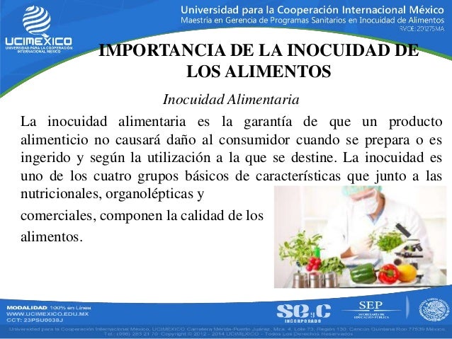 Importancia de la inocuidad de los alimentos