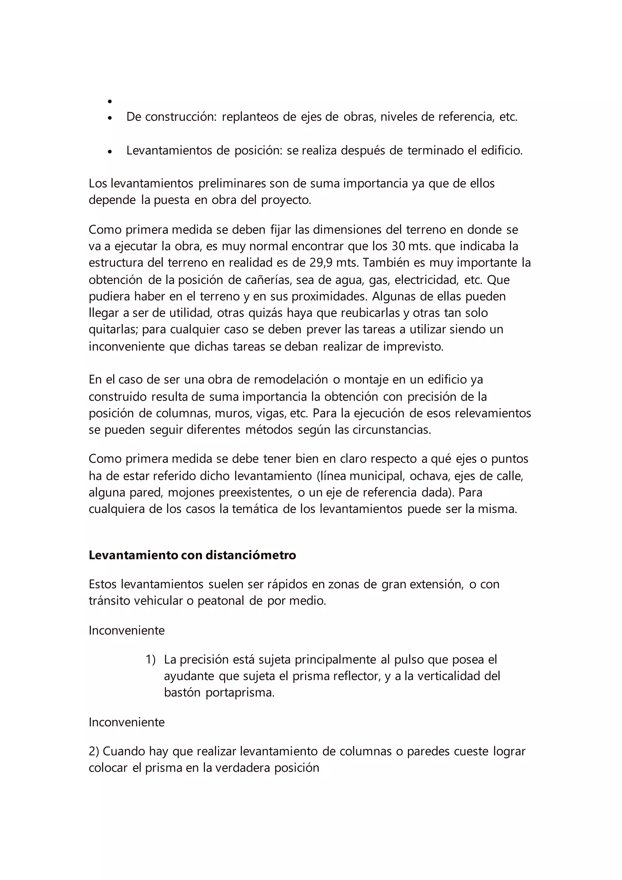 Importancia de la topografía | DOCX