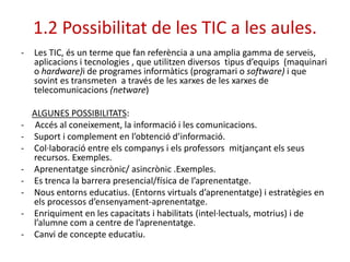 Importancia de l´integració de les tic als centres | PPTX