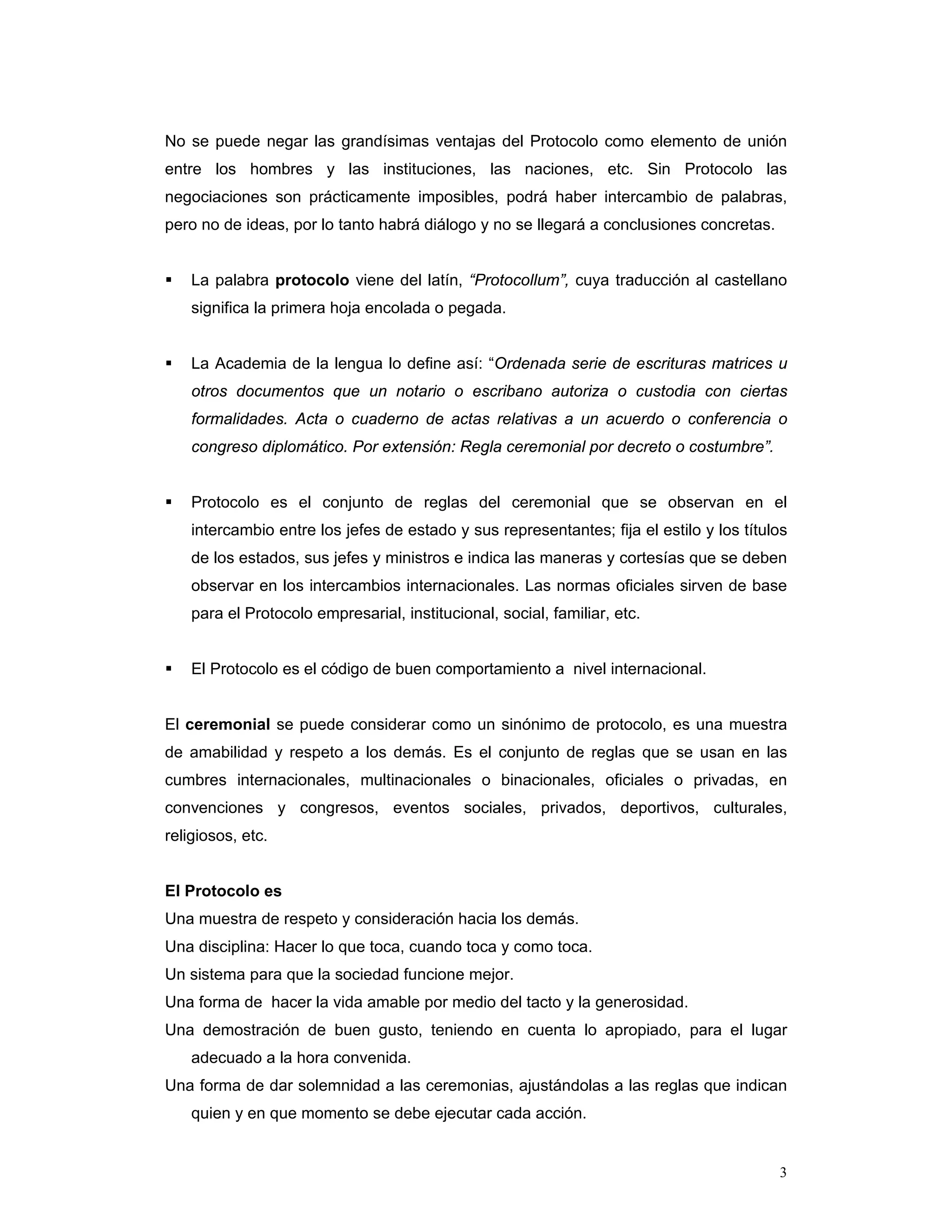 Importancia del Protocolo | PDF