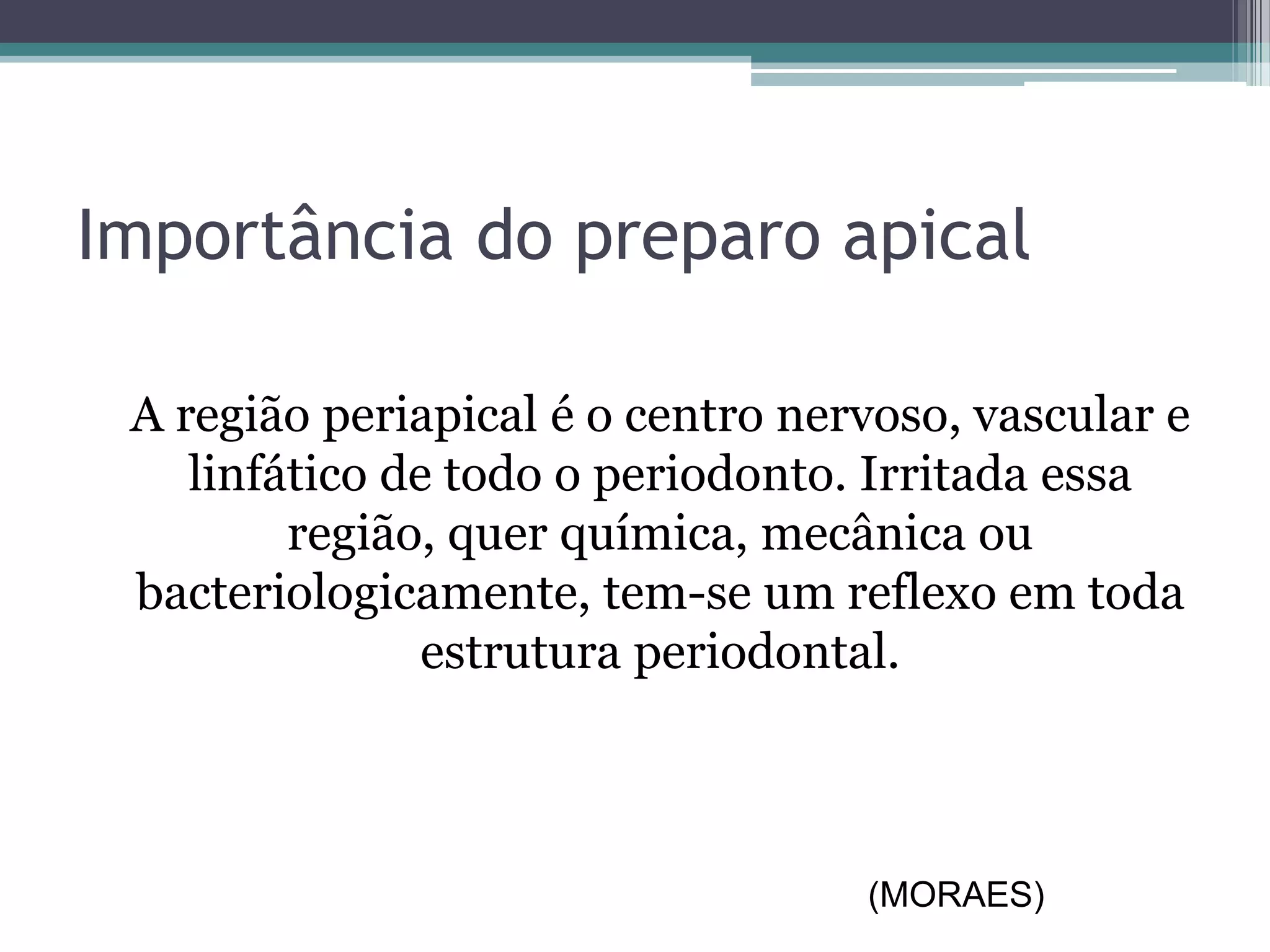 Importancia do preparo apical | PPT