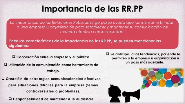 Importancia de las RR.PP y el Marketing