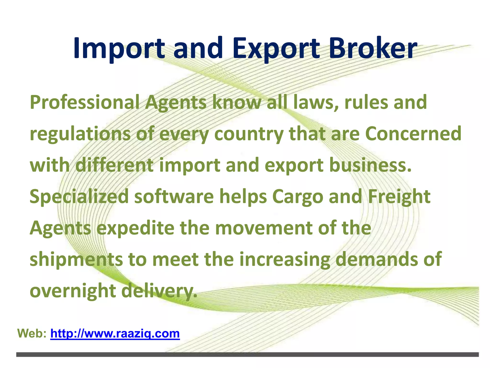 Import and export broker | PPTX
