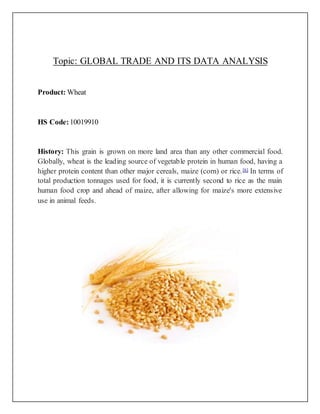 Import and export wheat | DOCX
