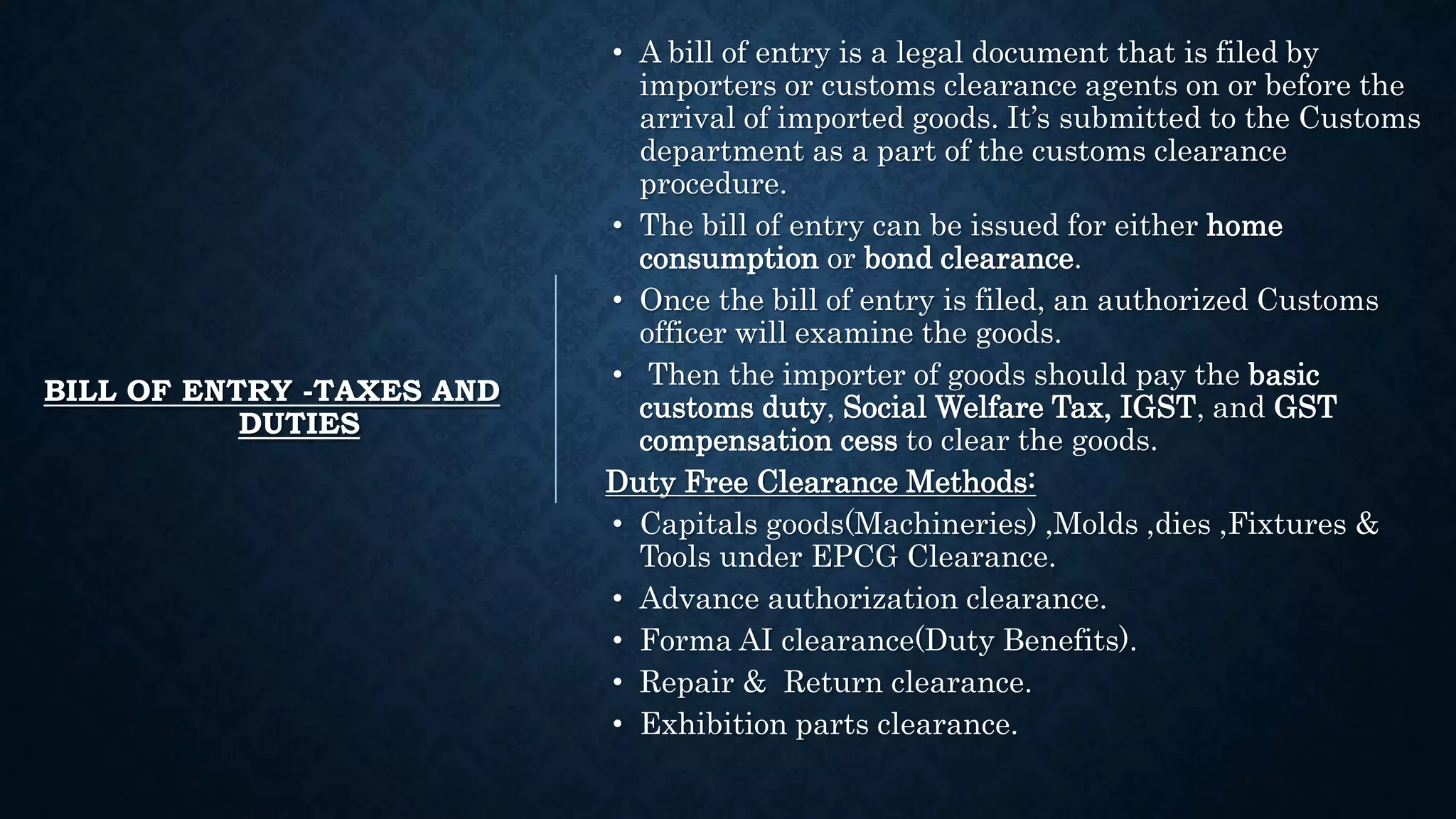 Import and Export Duty Benefit schemes and Availing procedures.pptx