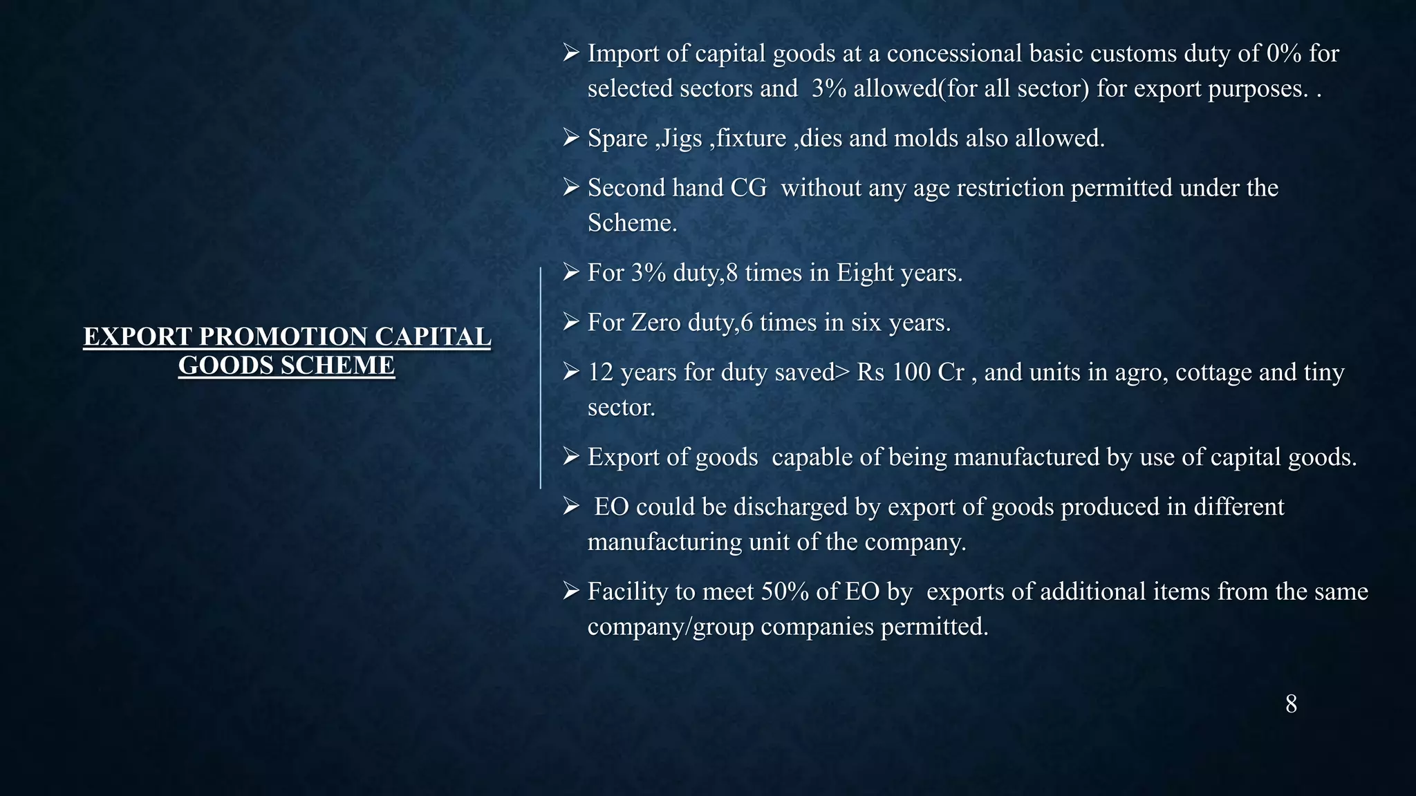 Import and Export Duty Benefit schemes and Availing procedures.pptx