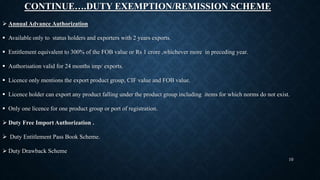 Import and Export Duty Benefit schemes and Availing procedures.pptx