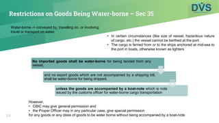 Import and export of goods customs law | PPTX
