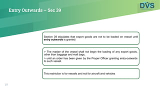 Import and export of goods customs law | PPTX